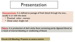 Colon bleeding approach and investigations | PPTX