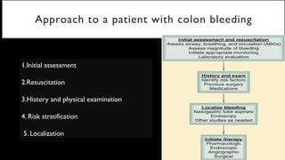 Colon bleeding approach and investigations | PPTX