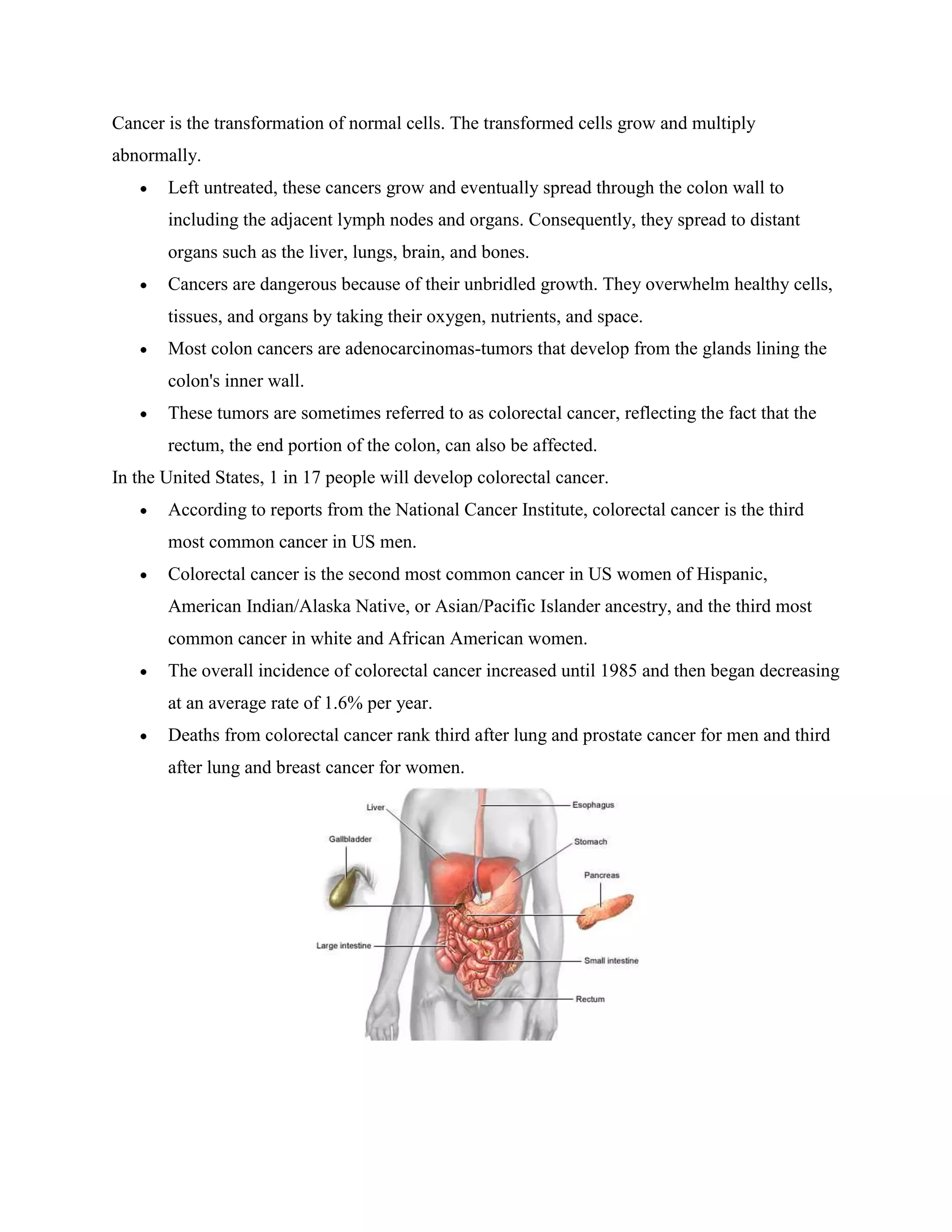 Colon cancer | DOCX