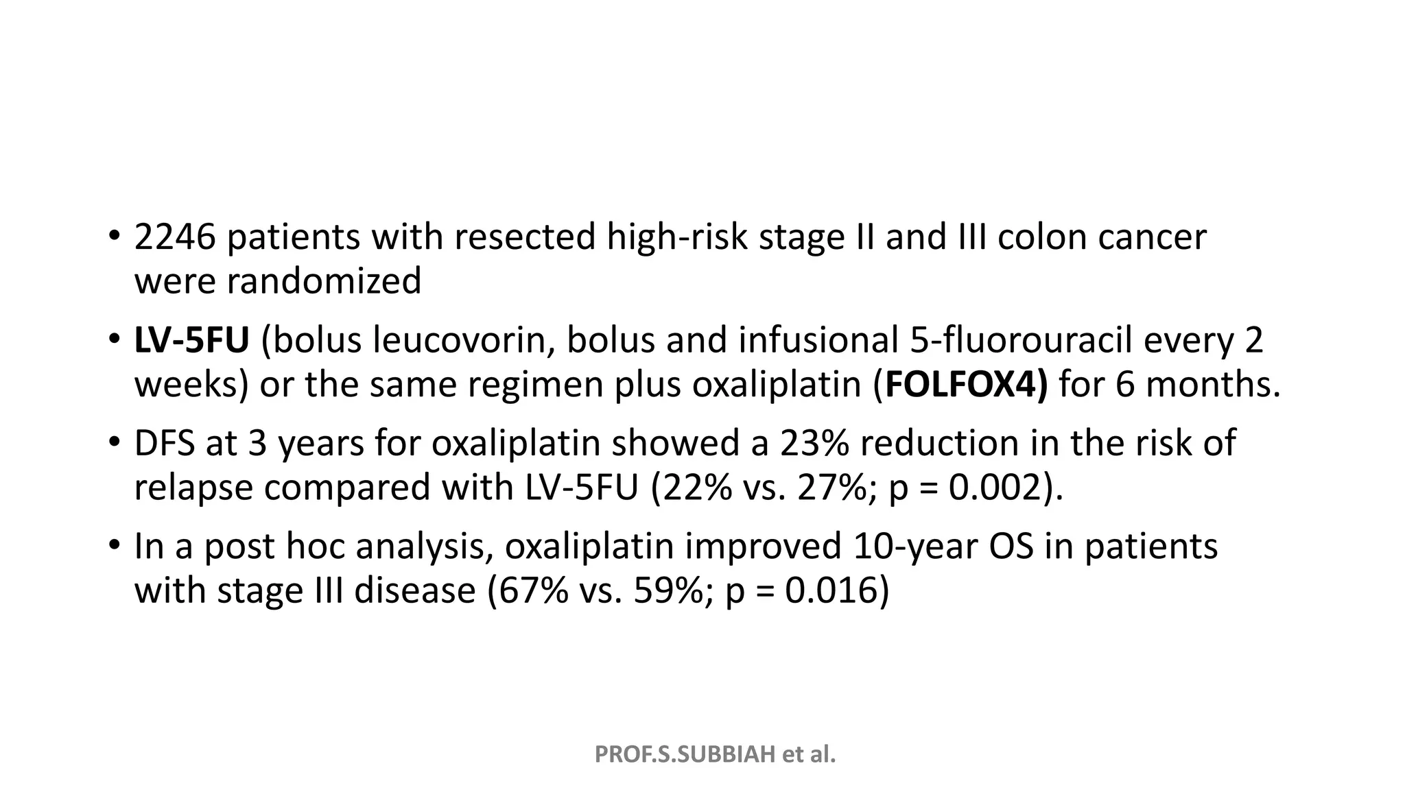 Colon cancer chemotherapy trials | PPTX