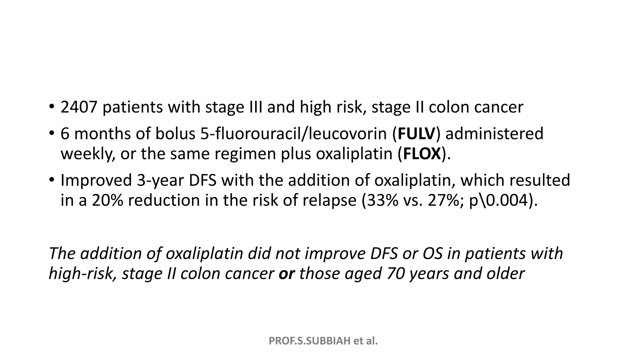 Colon cancer chemotherapy trials | PPTX