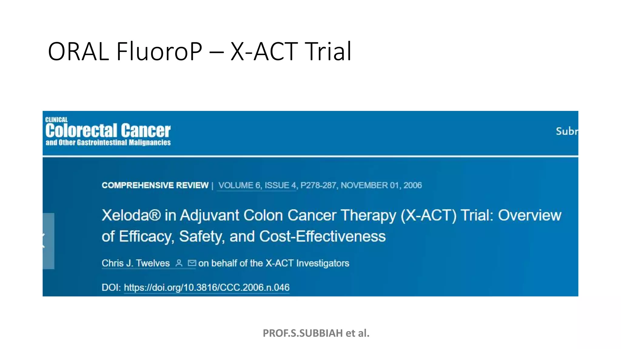 Colon cancer chemotherapy trials | PPTX