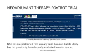 Colon cancer chemotherapy trials | PPTX