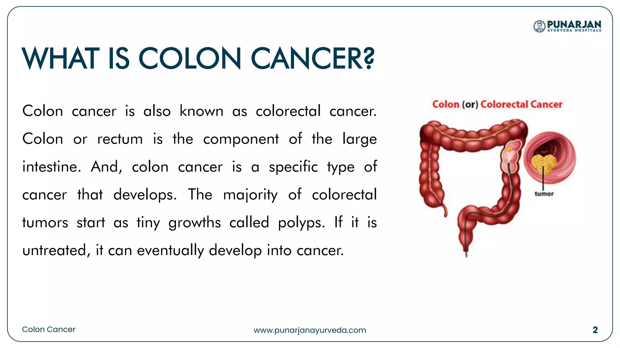Colon Cancer - Punarjan Ayurveda Hospitals | PDF