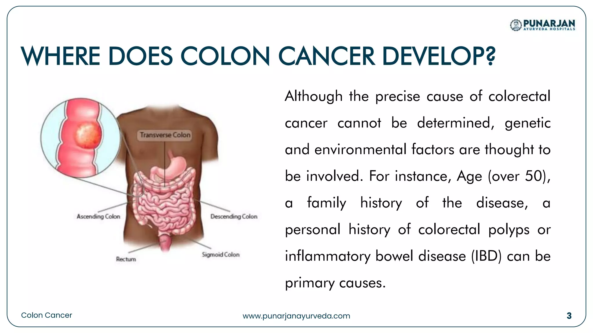Colon Cancer - Punarjan Ayurveda Hospitals | PDF