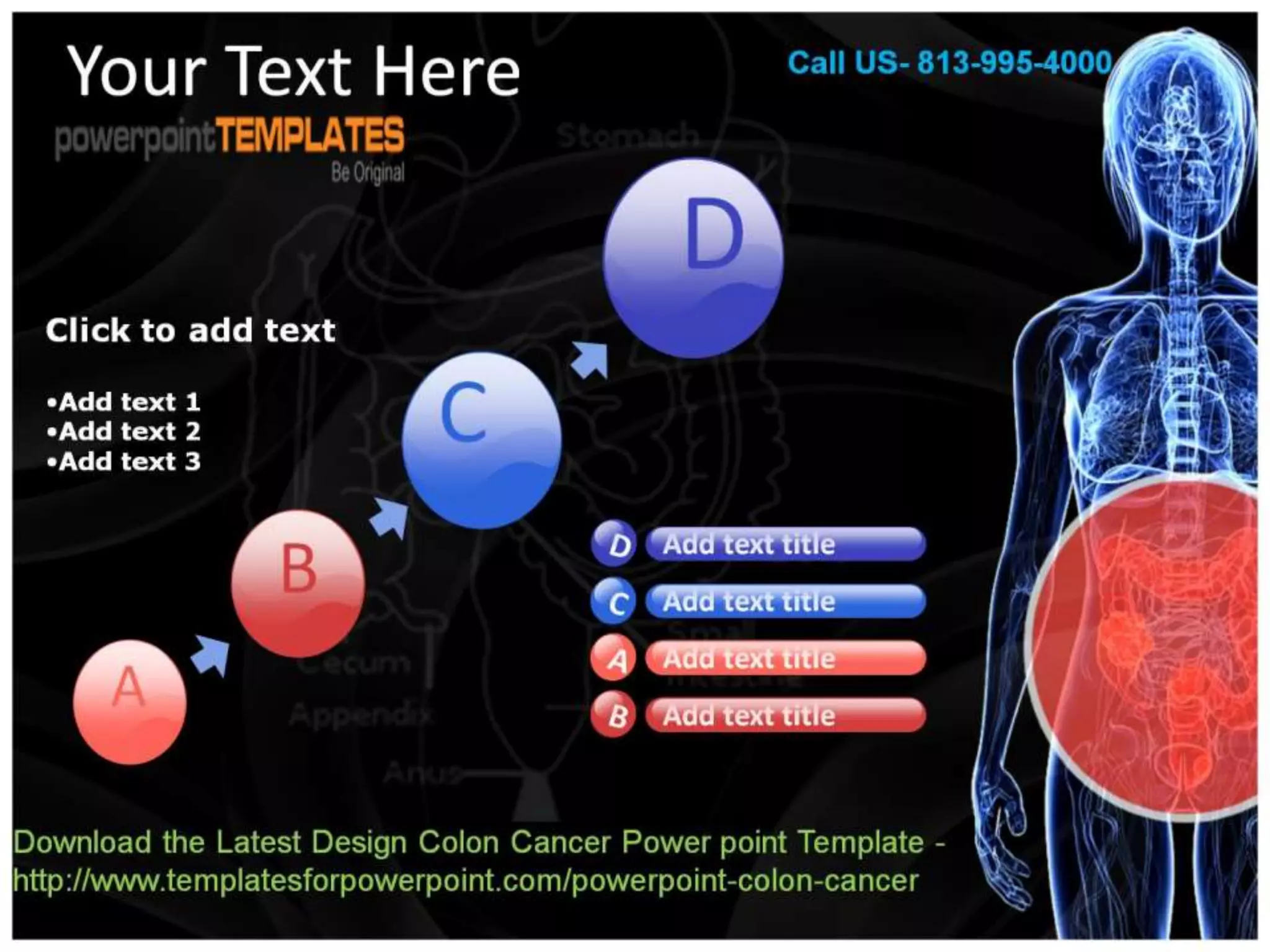 Latest Design Colon Cancer Power point Template | PPTX