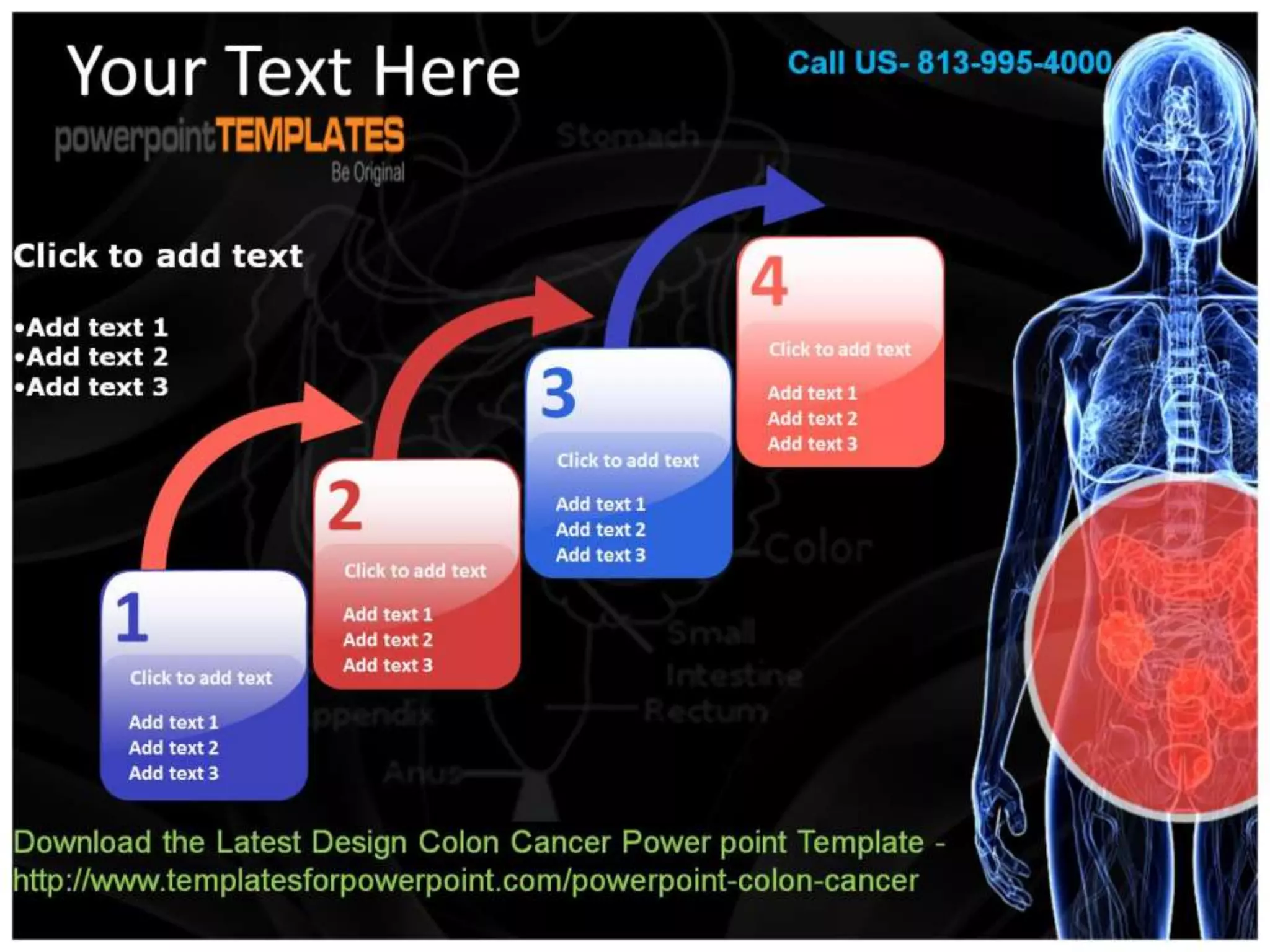 Latest Design Colon Cancer Power point Template | PPTX