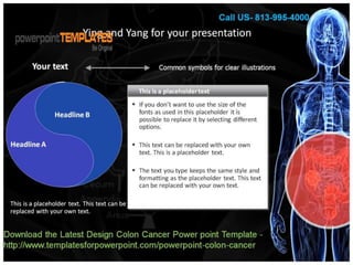 Latest Design Colon Cancer Power point Template | PPT