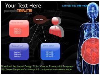 Latest Design Colon Cancer Power point Template | PPT