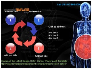 Latest Design Colon Cancer Power point Template | PPT