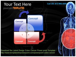 Latest Design Colon Cancer Power point Template | PPT
