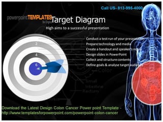 Latest Design Colon Cancer Power point Template | PPT