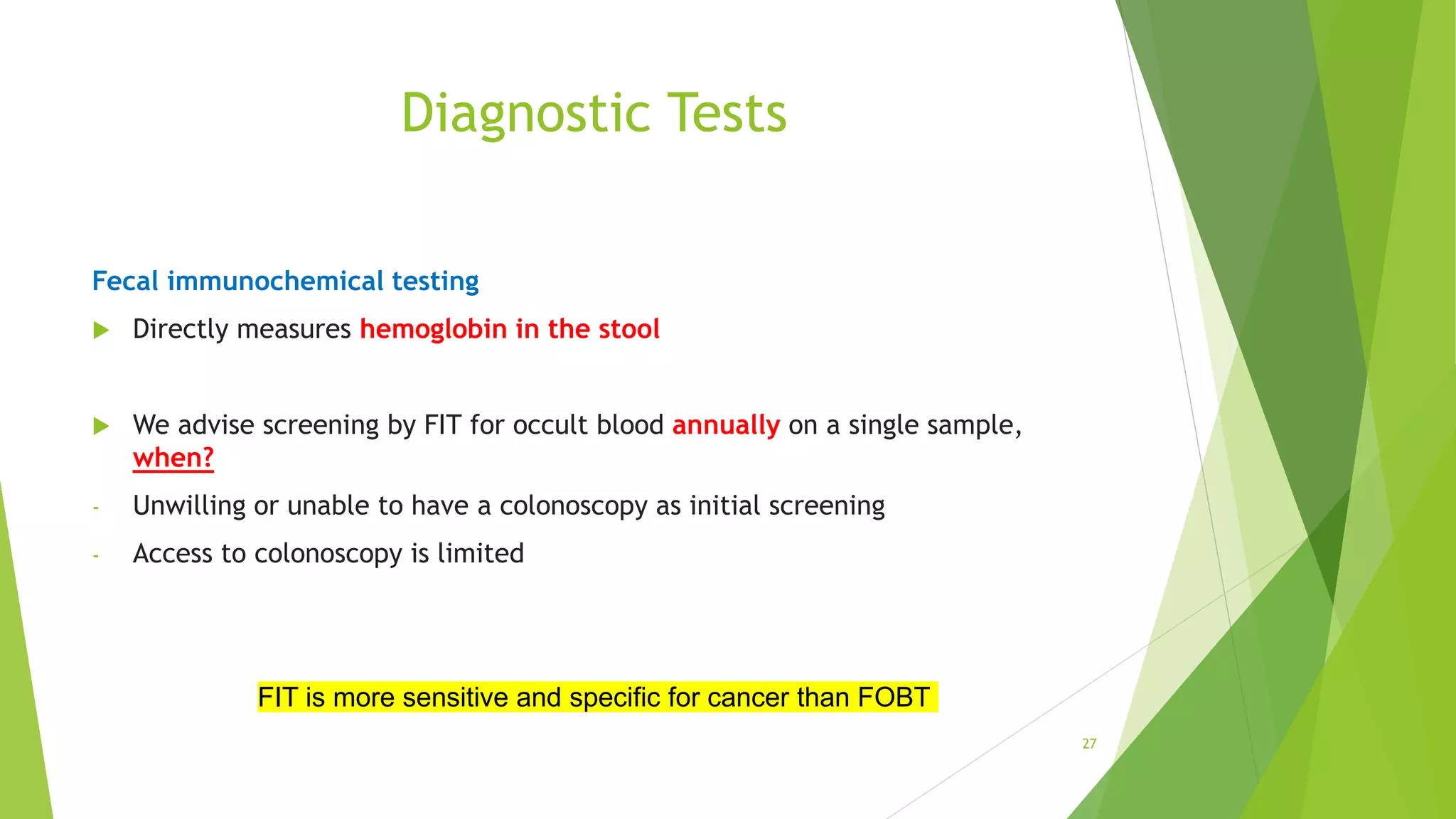 Colon cancer screening | PPTX