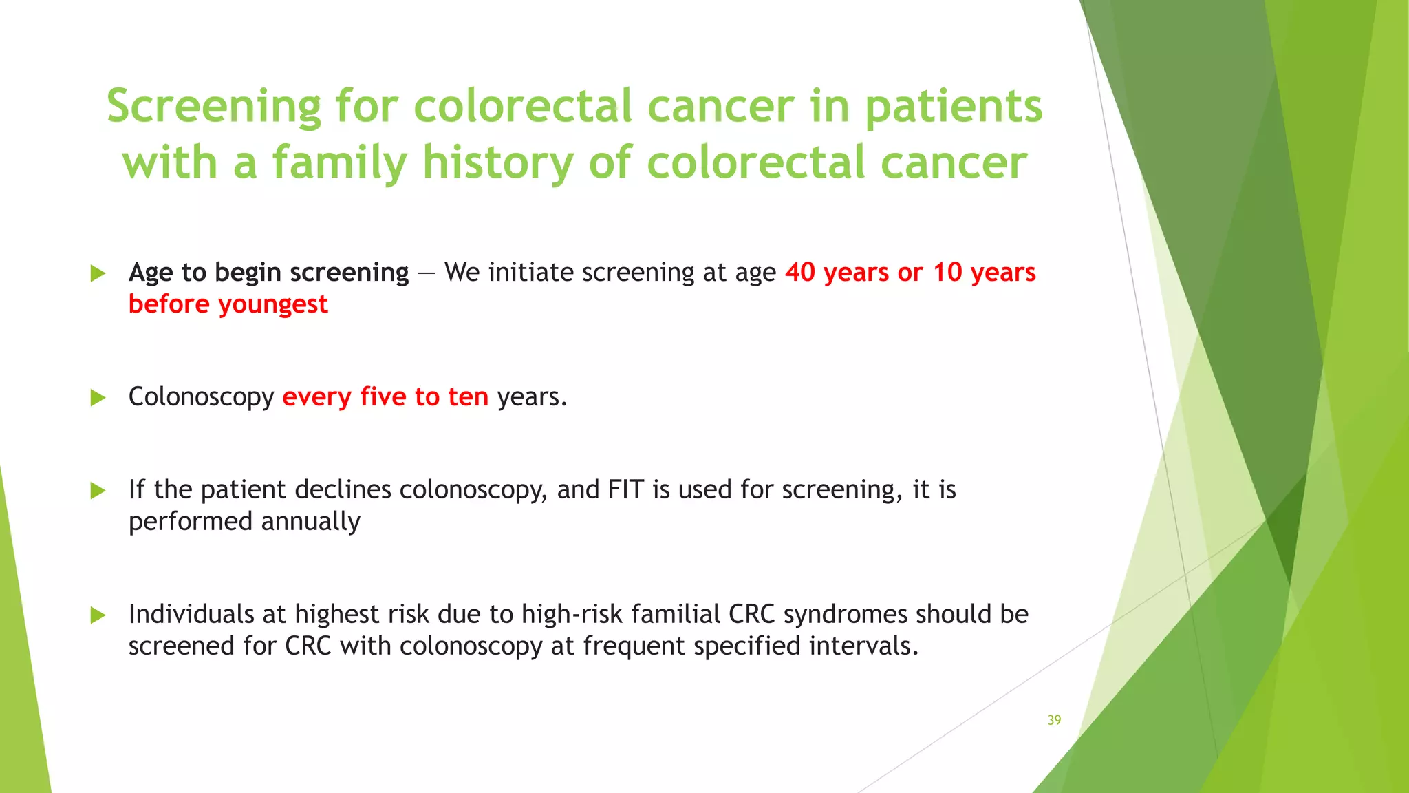 Colon cancer screening | PPTX