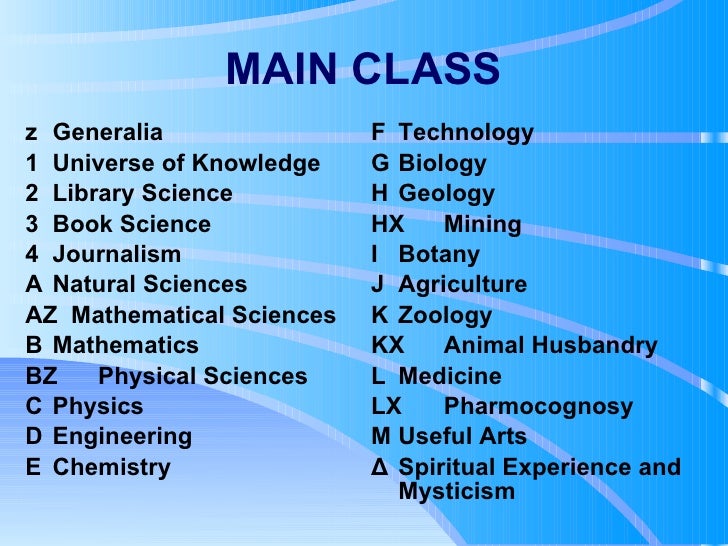 Colon Classification