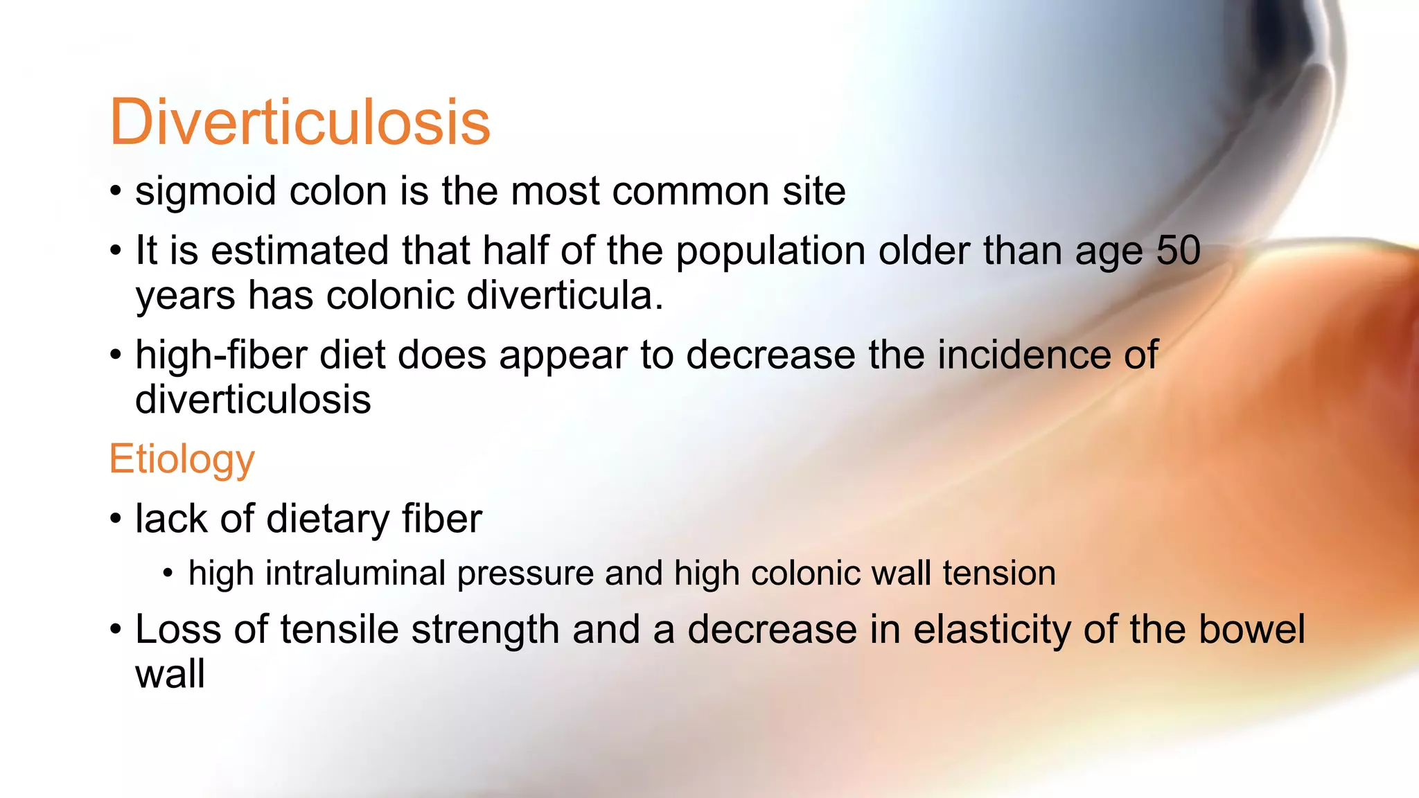Colon disorder presentation | PDF