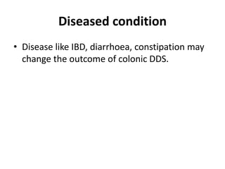 Colon drug delivery system | PPTX