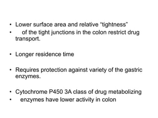 Colon drug delivery system | PPTX