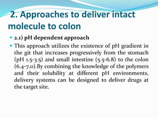 Colon drug delivery system ppt | PPT