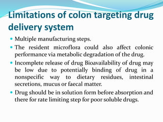 Colon drug delivery system ppt | PPTX