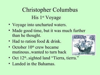 Colon first voyage | PPT