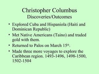 Colon first voyage | PPT