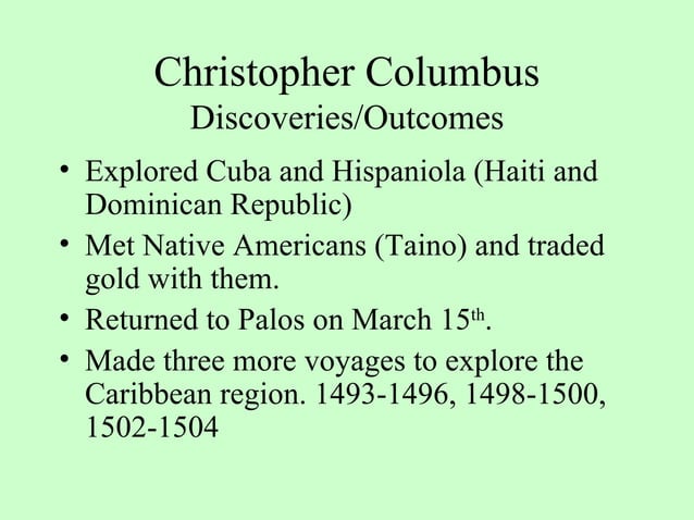 Colon first voyage | PPT