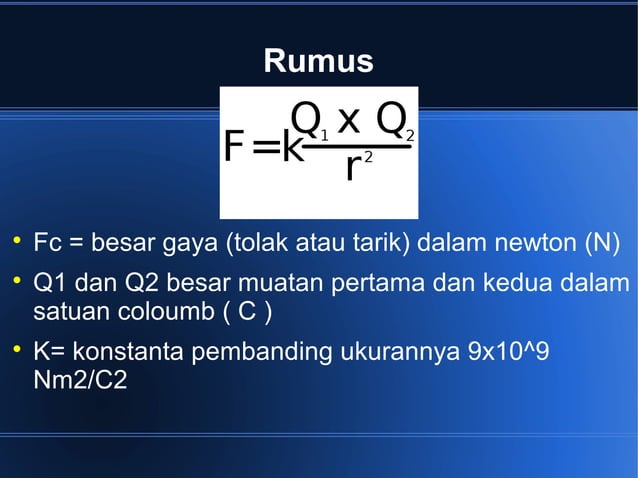 Medan Listrik, Potensial Listrik, Hukum Coloumb | PPT