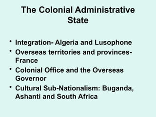 COLONIAL-ADMINISTRATION of African origin | PPTX