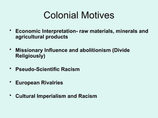 COLONIAL-ADMINISTRATION of African origin | PPTX
