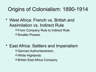 COLONIAL-ADMINISTRATION of African origin | PPTX
