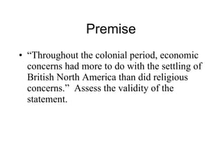 Colonial Settlement 0708 | PPT