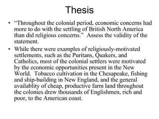 Colonial Settlement 0708 | PPT