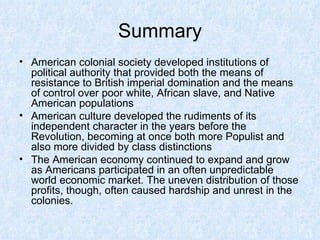 Colonial Society and Culture | PPT
