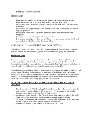Colonial administrative systems | DOCX