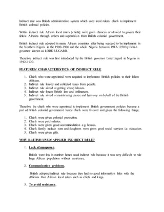 Colonial administrative systems | DOCX