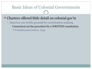 Government in Colonial America | PPT