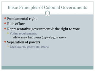 Government in Colonial America | PPT