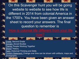 Colonial america 2nd grade | PPTX