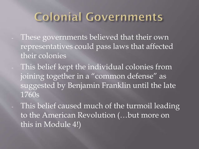 Colonial american government(2) | PPT