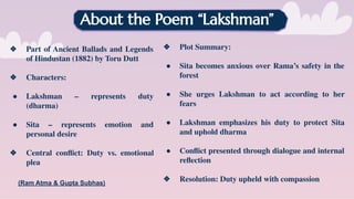 Colonial and Cross-Cultural Influences of Toru Dutt and poem 'Lakshman ...