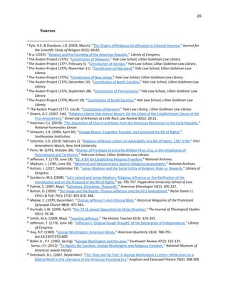 Colonial and Post-Colonial Religious Tests as a Basis for the First ...