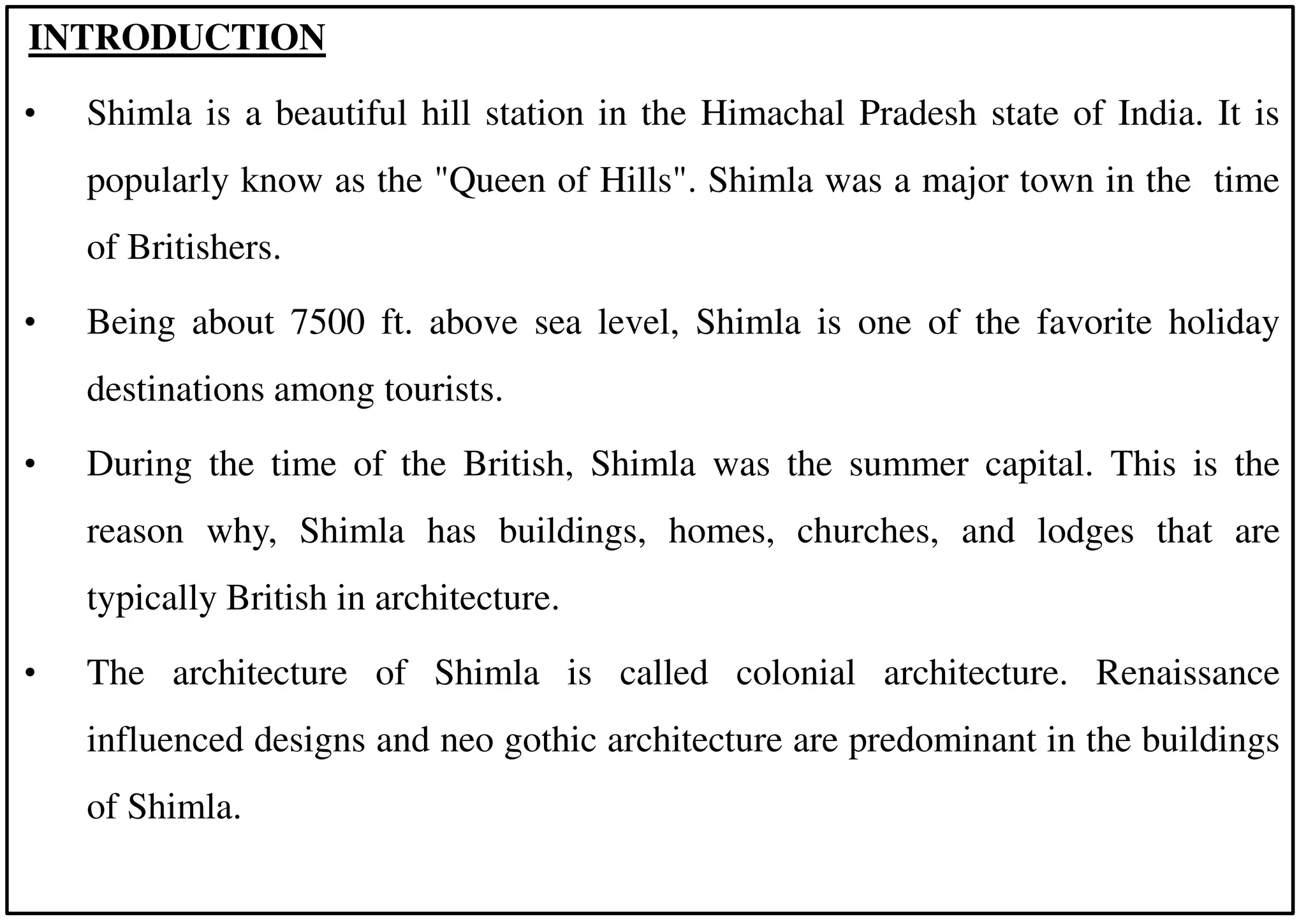Colonial architectural style of shimla | PDF