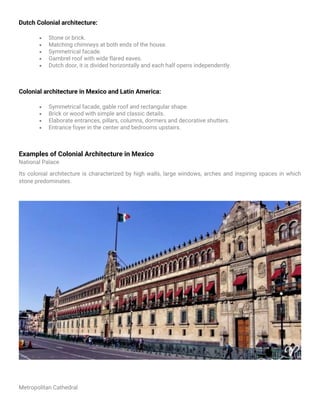 Colonial Architecture | What is It? Examples And Characteristics | PDF