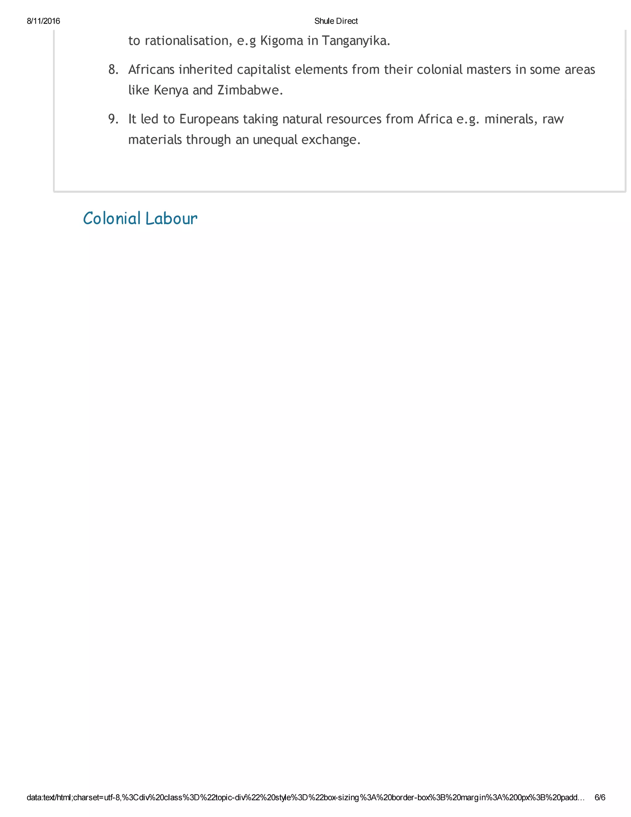 Colonial economy (2) | PDF