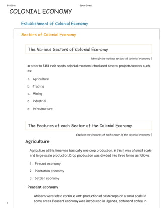 Colonial economy (2) | PDF | Economy | Business and Finance