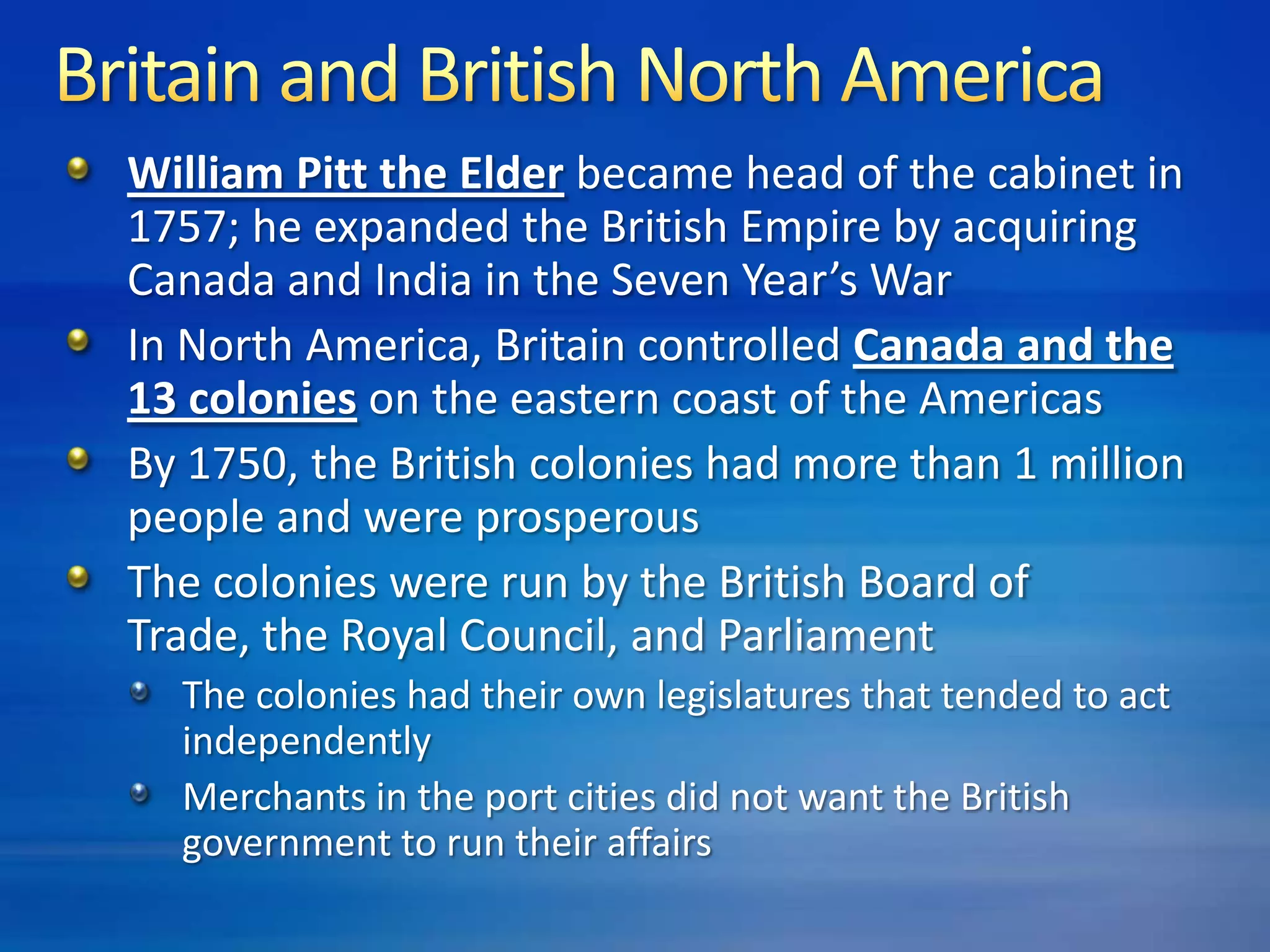 Colonial empires and the american revolution | PPTX
