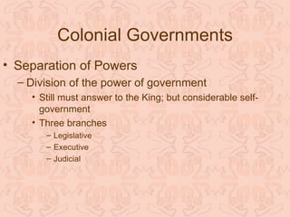 Colonial government | PPT | Law