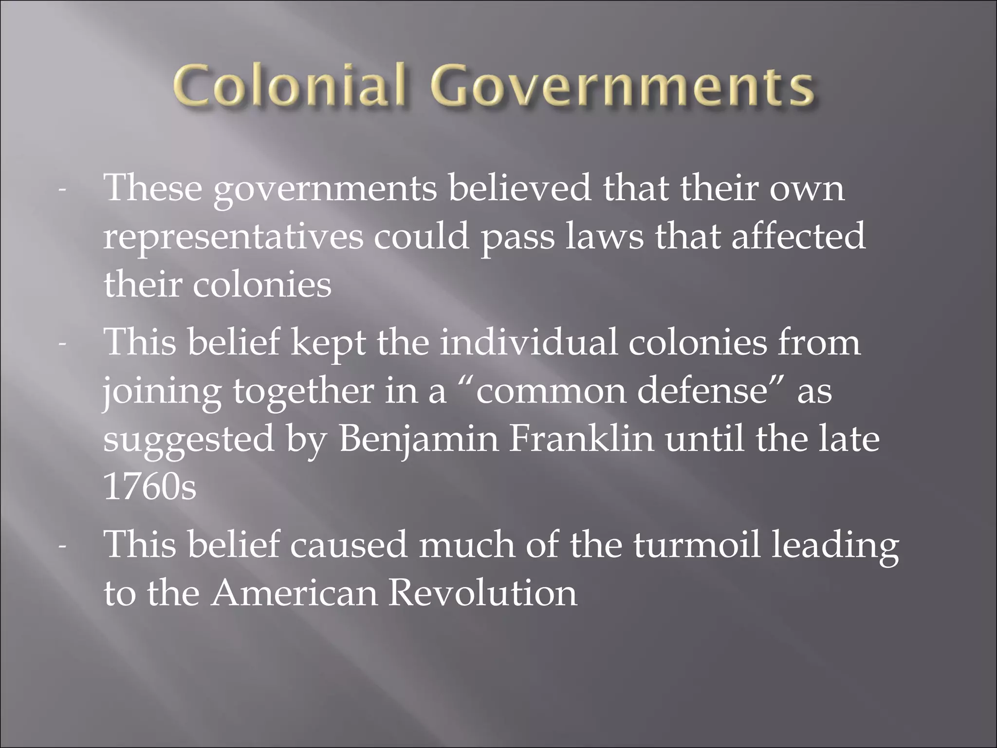 Colonial government | PPT