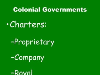 Colonial governments | PPT